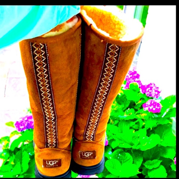 UGG | Shoes | Ugg Ultimate Tall Braid Chestnut Boots | Poshmark